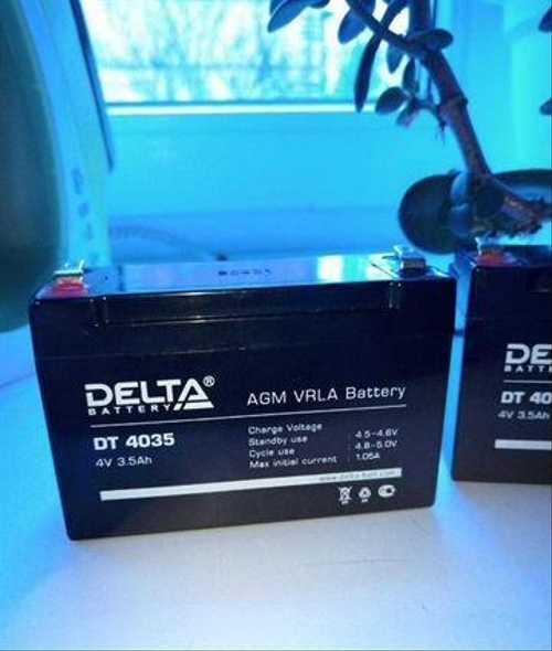 Аккумуляторная батарея Delta DT 4035, 4В, 3,5Ач