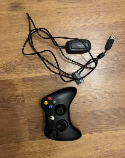 Черный беспроводной джойстик для Xbox 360