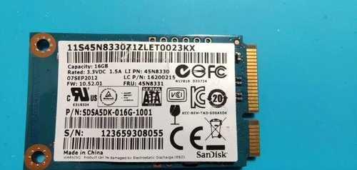 Ssd m2 msata SanDisk 16Gb