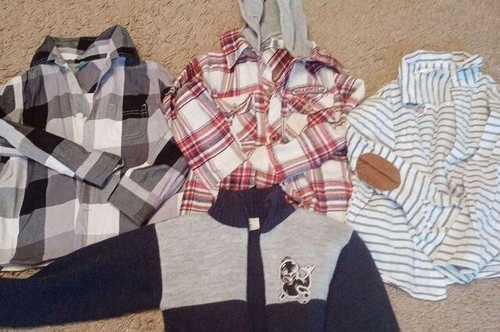 Рубашки и кофты на мальчика р 2-4 года