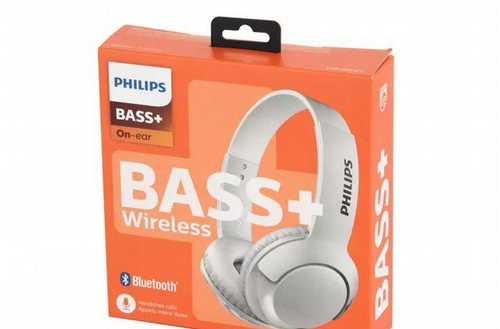 Наушники Philips Bass+ Bluetooth белые (новые)