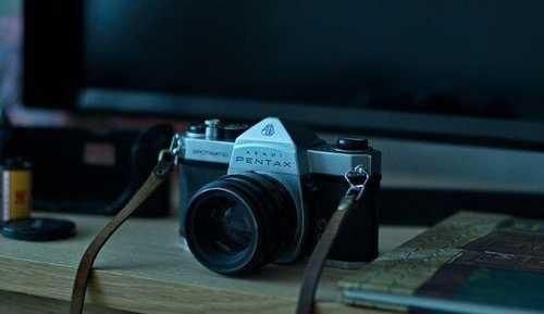 Плёночный фотоаппарат pentax spotmatic sp + стекло