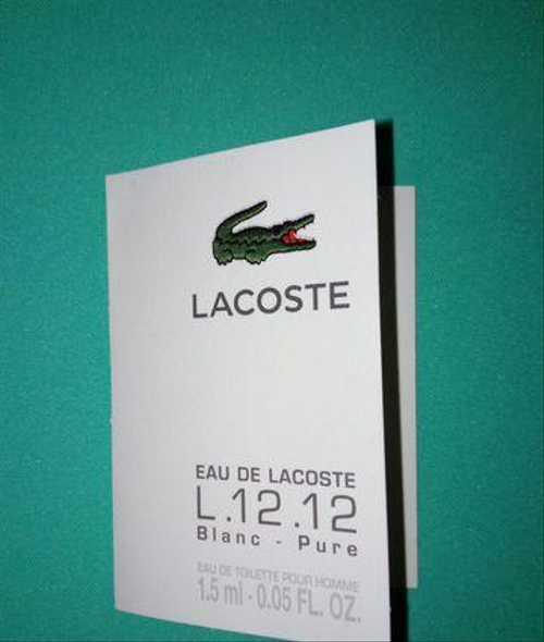 Мужск. туалетная вода Lacoste Eau De L.12.12 Blanc