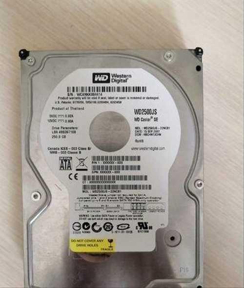 Жесткий диск WD 250 гб WD2500JS