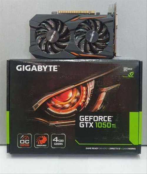 Видеокарта Gigabyte GTX1050TI с доп. питанием