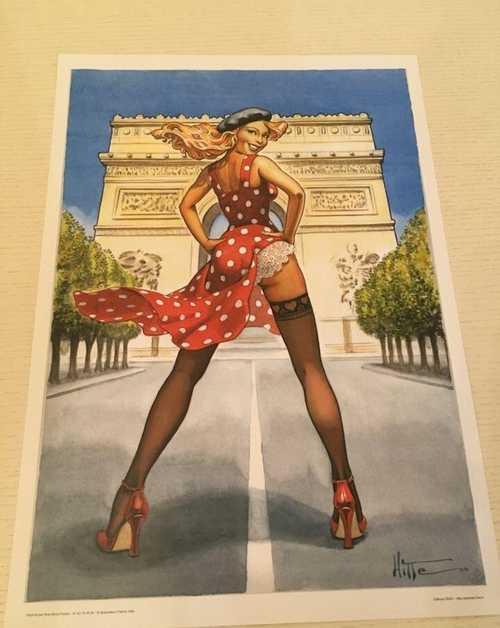 Картина репринт Париж Триумфальная арка ню