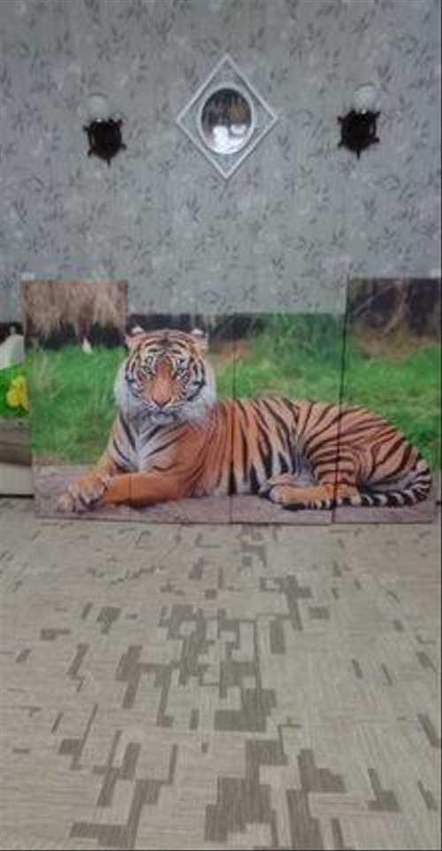 Модульная картина "тигр"