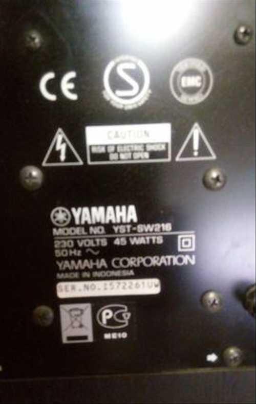 Схема yamaha yst sw216