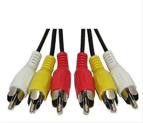 Кабель аудио 3RCA тюльпан 1,2м