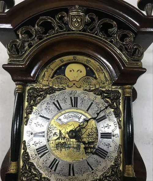 Старинные Часы с лунным календарем Голландия 70гг