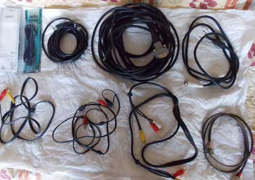 Шнур кабель переходники провод,джек, 34 шт вместе