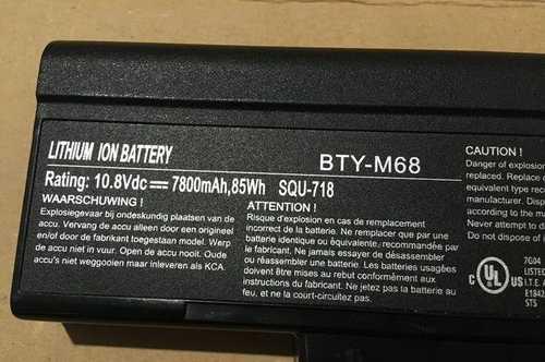 Msi Аккумулятор новая BTY-M68 7800mAh усиленная