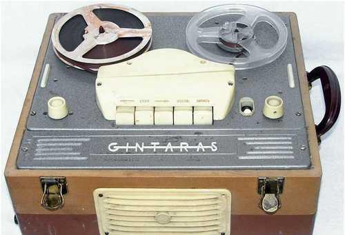 Магнитофон ламповый катушечный Gintaras, СССР