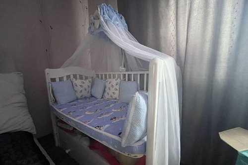 Детская кровать с ортопедическим матрасом
