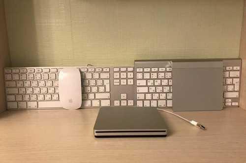 Клавиатуры, мышь, трекпад и внешний dvd от Apple