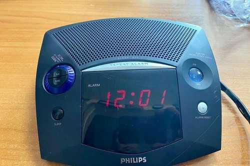 Радио-будильник, часы philips