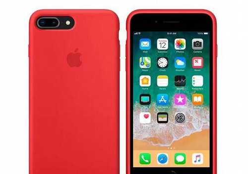Оригинал Silicone Case iPhone 8 Plus (7 Plus) Red