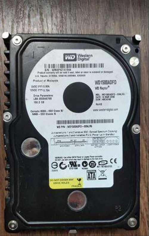 Жесткий диск WD Raptor 150gb 10000об/мин
