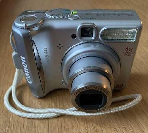 Компактный фотоаппарат Canon PowerShot A540