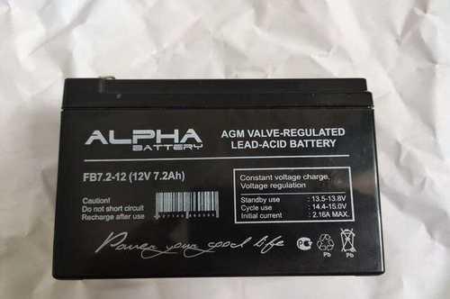 Аккумулятор Alpha AGM 7.2-12, 12v 7,2 A/h