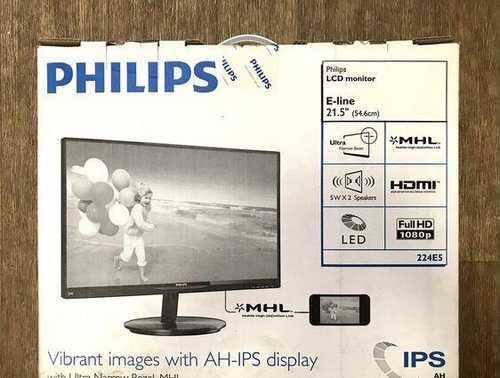 Монитор Philips 224E5qdab (00/01) 21.5", черный