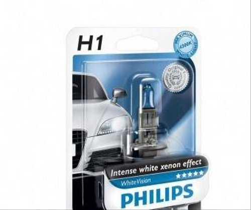 Лампа галогенная H1 philips 12V 55W White Vision