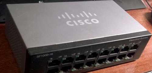 Коммутатор Cisco SF100D-16 100Мбит/с настольный