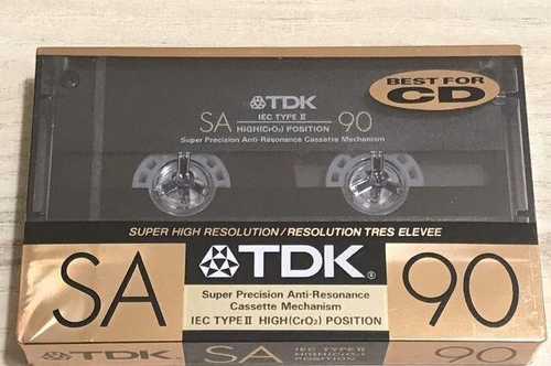 Аудиокассета TDK SA90 (Made in Japan) 1989 год