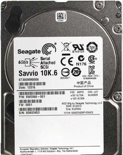 Жесткий диск Seagate ST300MM0006 SAS 300Gb