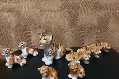 Фарфоровые статуэтки лфз тигров