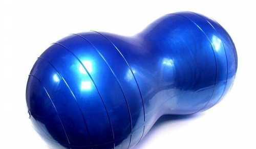 Синий гимнастический мяч (фитбол-арахис) 90x45 см