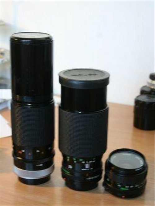 Объективы Canon FD 300mm, 70-210, 28mm