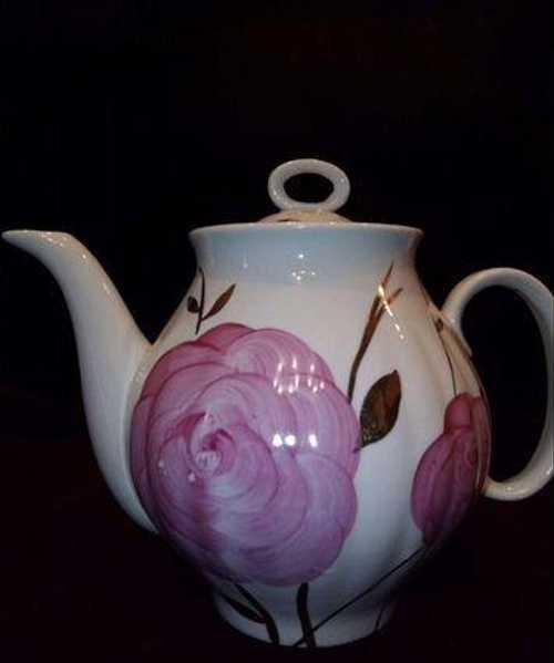 Заварочный чайник Дулево розовые розы и другие