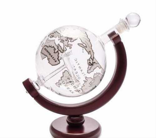 Декантер для виски с деревянной подставкой Globe 0