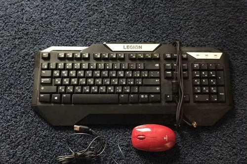Игровая клавиатура Lenovo и мышь Logitech