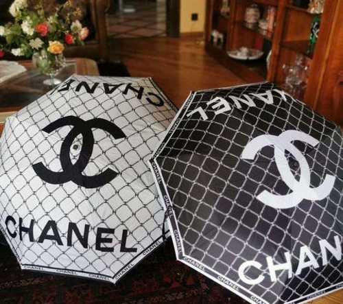 Зонт Chanel белый/черный элитный