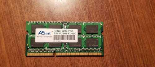 Оперативная память для ноутбука ASint DDR3 2 Гб