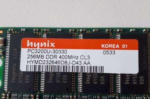 Оперативная память Hynix pc3200u-30330 256mb ddr