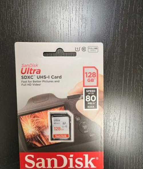 Карта памяти SanDisk Ultra 128GB sdxc