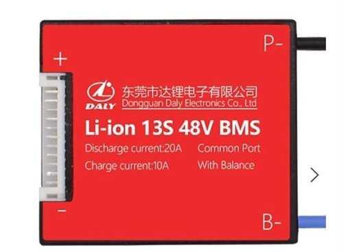 Плата контроля BMS Li-ion 13S 48V 20A DaLy