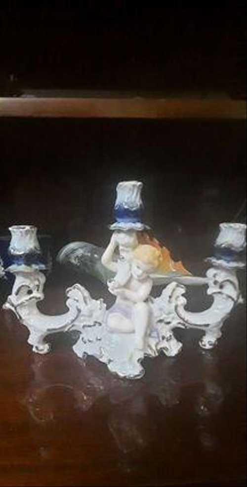 Ангел подсвечник тройной, времен СССР винтаж