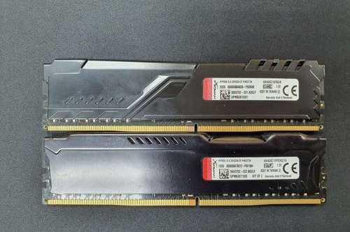 Озу DDR4 16Gb (2x8Gb) 2666 Kingston HyperX