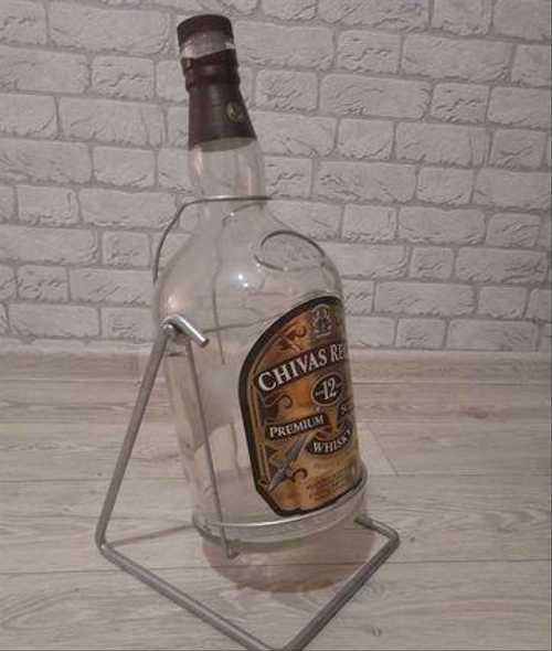Бутыль стеклянная 4,5 литра на подставке