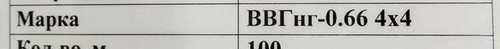 Кабель электрический ввгнг 0.66 4x4