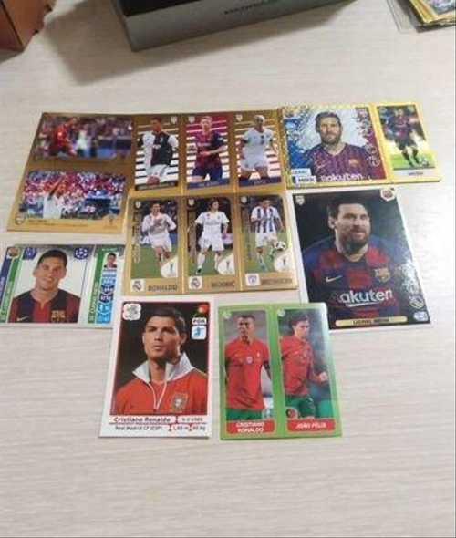 Наклейки panini и fifa365 Ronaldo и Messi