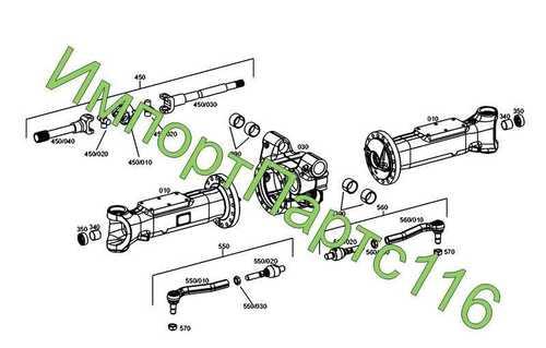 Рулевая тяга в сборе на колесный экскаватор