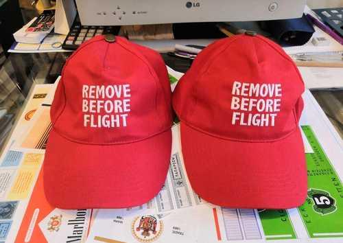 Кепка remove before flight красная (бейсболка)