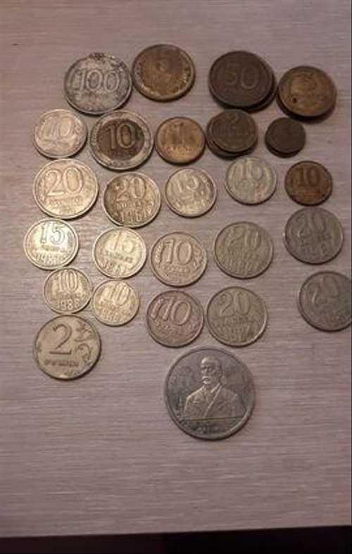 Монеты, разных времен и номиналов