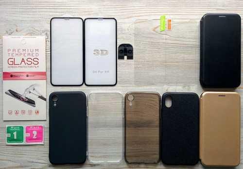На iPhone XR стекло и чехол