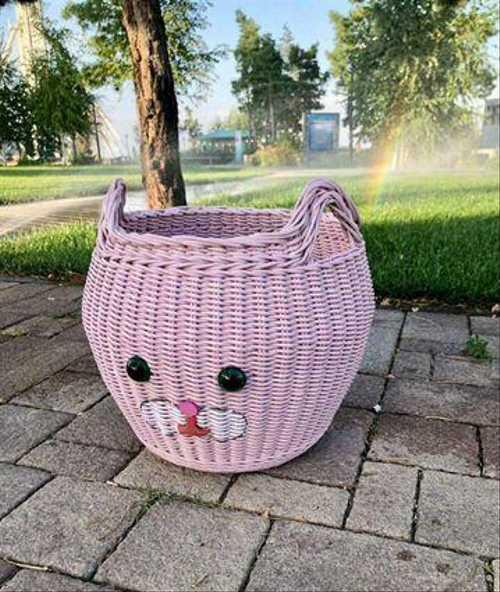Корзинка "Розовый котик"